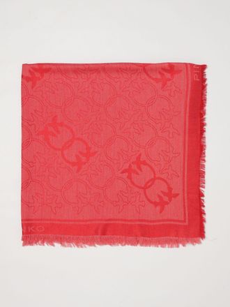 Pinko Quadratischer Schal von aus Viskosemischung mit Love Birds-Monogramm