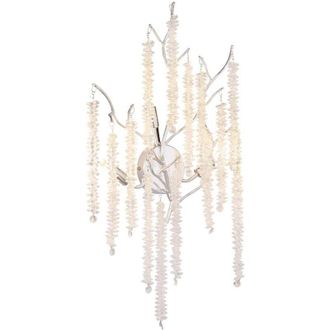 Globo Lighting Wandleuchte Wandlampe Metall verchromt Kunststoffkristalle klar H 60 cm