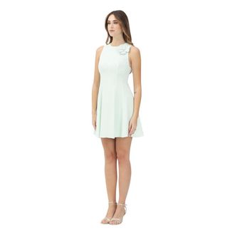 Elisabetta Franchi Femme, Robes, Vert, Taille: 40 FR Robe Courte Vert Menthe Style Trap&egrave;ze