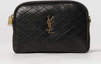 Saint Laurent Gaby Mini-Umh&auml;ngetasche aus Leder mit YSL-Monogramm