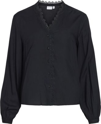 Vila Vigrace V-Neck L/S Lace Shirt - Noos