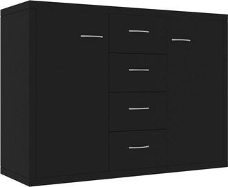 vidaXL Sideboard Schwarz 88x30x65 cm Holzwerkstoff Vidaxl Schwarz