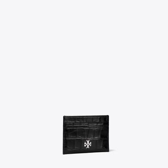 Tory Burch Charlie Croc-Embossed Card Case