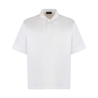 Roberto Collina Homme, Tops, Blanc, Taille: L Polo &agrave; Manches Courtes