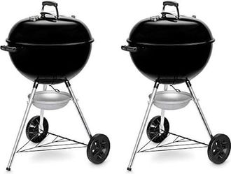 Weber Original Kettle Holzkohlegrill, &Oslash; 57cm Grillf&auml;che, BBQ Grill mit porzellanemaillierten Deckel & Kessel, Deckelthermometer, One-Touch Reinigungssystem 