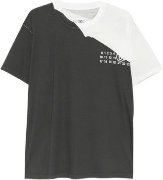 Maison Margiela T-shirt &agrave; logo et empi&egrave;cements - Homme - Tops - Noir - Taille: L