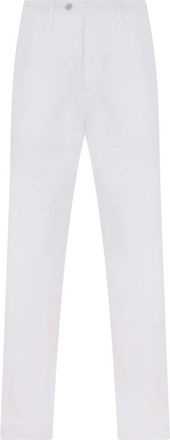 Fedeli Homme, Pantalons, Blanc, Taille: 3XL Long Linen Pantalons