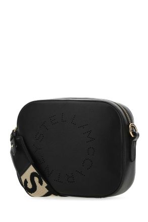 Stella McCartney Womens Black Alter Mat Mini Stella Logo Crossbody Bag 1000 F: Polyamid T1: Polyester Borse A Tracolla