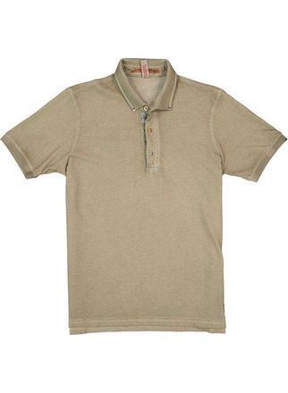 Bob Herren Polo-Shirt grün Baumwoll-Piqué