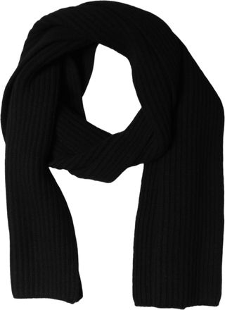 Dolce & Gabbana Ribbed Virgin Wool Scarf - Black