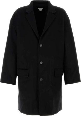 Bottega Veneta Homme, Manteaux, Noir, Taille: XL Manteau crois&eacute; en laine