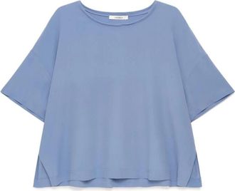 Maliparmi Maliparmi, Femme, Blouses et Chemises, Bleu, Taille: 46 FR Fluid Crepe Shirt