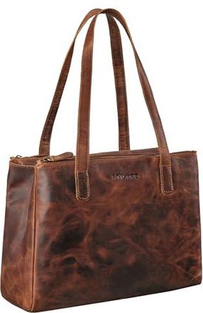STILORD Blossom Sac à Main Cabas Femmes Cuir Sacoche Bandoulière Élégant Tote Bag Grand Sac Besace pour Travail Shopping en Cuir Véritable, Couleur:prestige -