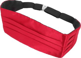 FOMIYES Roter Satin-kummerbund F&uuml;r Herren Verstellbarer Formeller Kummerbund Aus Satin F&uuml;r Abendpartys Und Hochzeitsfeiern Kleiderbund Mit Eleganter Schnittfo