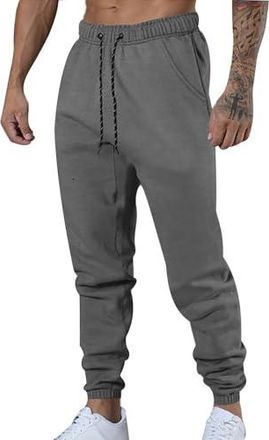 Generic Jogging Homme Pantalon Jogging Homme Pantalon Survetement Homme Confortable Classique - Pantalon Sport Homme Ample Molletonn&eacute; Chaud Et Doux - Id&eacute;al Qu