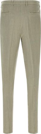 Brunello Cucinelli Garment-Dyed Linen Gabardine Trousers - Green