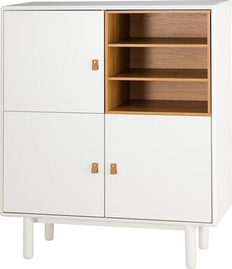 Mørteens home24 Kommode - Breite 100 cm 100 x 120 x 40cm Weiß/Weiß