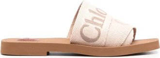 Chlo&eacute; Femme, Chaussures, Beige, Taille: 40 EU Sandales en toile beige rose