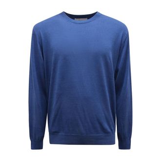 Ballantyne R Neck Pullover - - Knitwear - Herren - Blau - 2XL