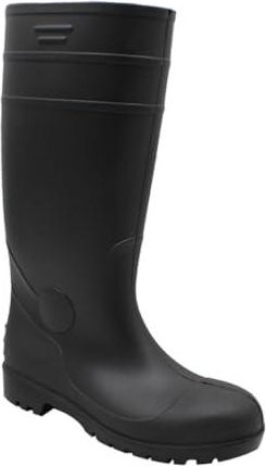 Holibanna Pluie pour Homme PVC Noir Hautes Durables Antid&eacute;rapantes avec Semelle Renforc&eacute;e pour Travail Ext&eacute;rieur et Protection