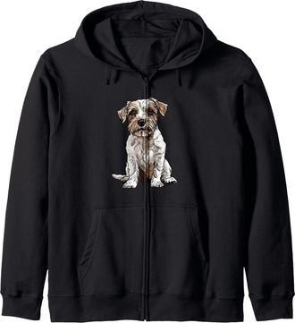 Whyitsme Design Russell Terrier Hund Illustration Kapuzenjacke