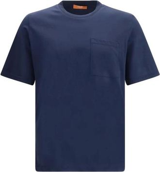 Cruna Homme, Tops, Bleu, Taille: XS T-shirt en coton avec imprim&eacute; graphique
