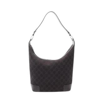 Gucci Pre-owned GG Canvas Leder Schultertasche - - Pre-owned - Damen - Braun - ONE SIZE