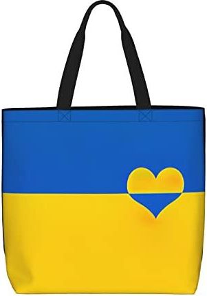 Generic Sac De Courses Ukraine Libre Fourre Tout Avec Poign&eacute;es Lavables Sacs En Toile Pour Femmes, Pour Burea, Tous Les Jours, Voyage, Femmes