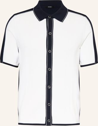 Reiss Reiss Strickhemd Dunwich Comfort Fit weiss