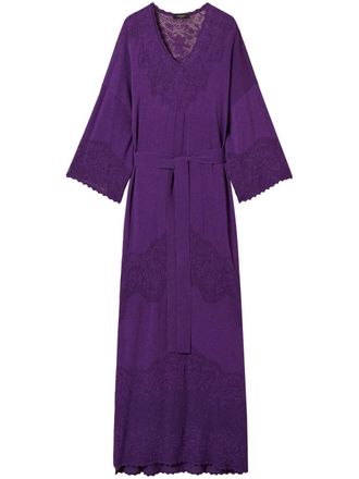 Twin-Set robe courte à taille ceinturée - Violet