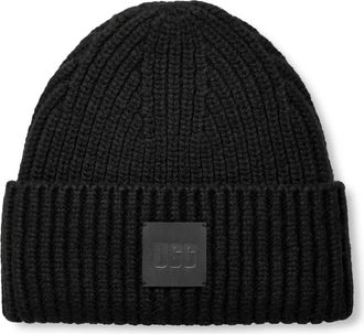 UGG Ugg, Femme, Accessoires, Noir, Taille: ONE Size Chunky Rib Beanie