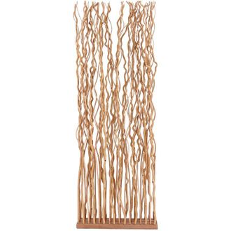 Aubry Gaspard Paravent en osier avec socle et tiges Twist Modèle 1