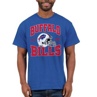 Junk Food Clothing x NFL - Buffalo Bills - Team Helmet - Unisex Adult Short Sleeve Fan T-Shirt for Men and Women - Size X-Large