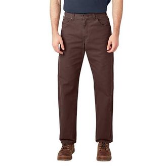 Dickies Jean pour Homme Coupe Droite Duck Carpenter, Rinsed Chocolate Brown V1, 34W / 34L