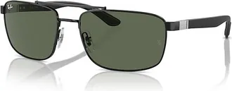 Ray-Ban Rb3737 Sonnenbrillen Schwarz Fassung Grün Glas 60-18