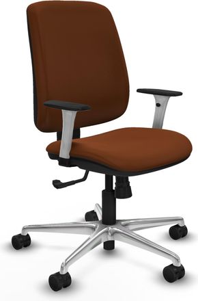 Piqueras y Crespo B&uuml;rostuhl Alares braun mit wei&szlig;en und schwarzen Armlehnen, ausgestattet mit 4 Positionen und Schaumstoff, Rollen 65 mm, Nylon, Braun