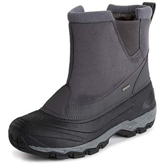 Polar Hommes Imperméable Semelle Bande De Roulement Profonde Fausse Fourrure Doublée lhiver Bottes De Neige - Gris Pull - UK8/EU42 - YC0685