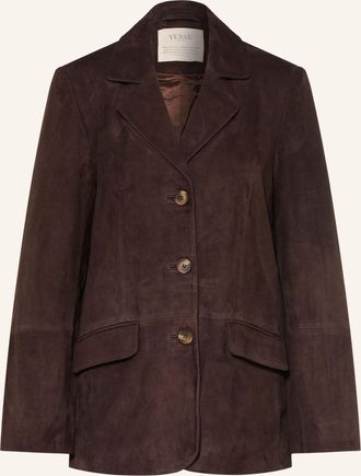 Yerse Yerse Lederblazer Suede braun