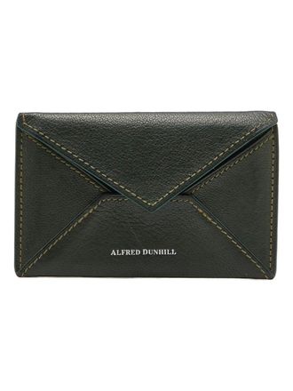 Dunhill porte-cartes en cuir &agrave; design enveloppe pre-owned - Vert