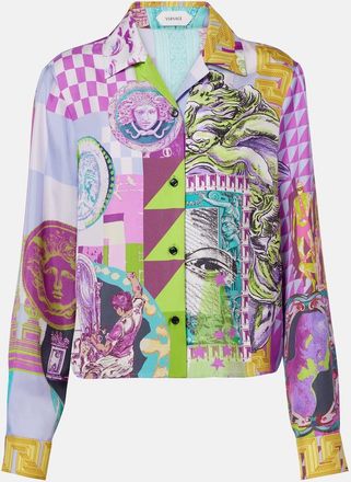 Versace Chemise Medusa en soie &agrave; imprim&eacute;