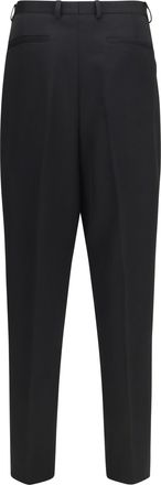 Dolce & Gabbana Merino Wool Gabardine Trousers - Black