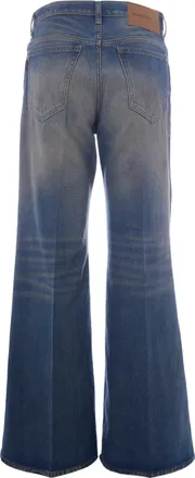 Haikure Flared Cotton Jeans - Blue