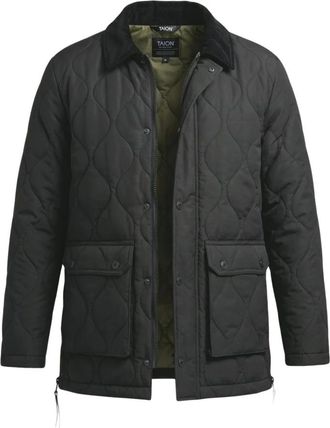 TAION Taion - Veste de travail en coton cir&eacute; - Homme - Vestes - Noir - Taille: L