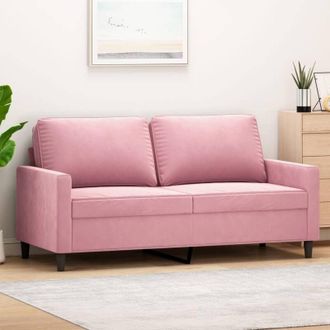 vidaXL Vidaxl - Canap&eacute; &agrave; 2 places Rose 140 cm Velours