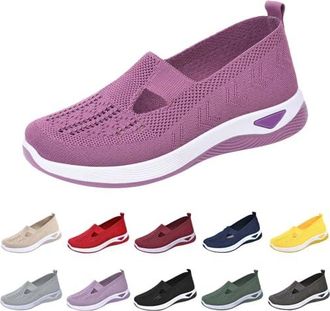 Generic Chaussures orthop&eacute;diques pour femme - Largeur H - Chaussures plates &eacute;l&eacute;gantes - Chaussures d&eacute;t&eacute; l&eacute;g&egrave;res &agrave; enfiler - Antid&eacute;rapantes - Chaussures de mar