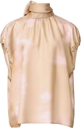Fabiana Filippi Damen Seidenbluse mit Schleifenkragen