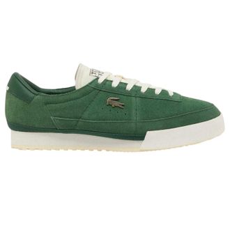 Lacoste Aura Retro Sneaker f&uuml;r Herren, Leder (Gr&uuml;n/Wei&szlig;)