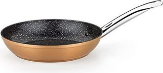 Monix Cooper | Bratpfanne 24 cm, geschmiedetes Aluminium, mit Antihaftbeschichtung mit Titanpartikeln, für alle Herdarten geeignet, auch für Induktion, kupf