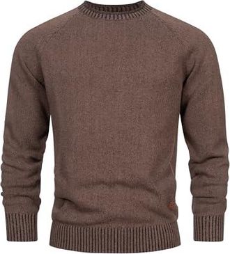 Indicode Pull en tricot fin INMassum pour homme avec col rond | Pull en tricot en coton, Cortex, L