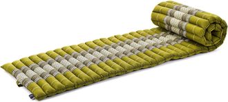 Leewadee Faltbare Bodenmatratze - Japanischer Rollbarer Futon - Tatami Faltmatte - G&auml;stebett - Camping Matratze - Thai Massage Matte, Kapok F&uuml;llung, 190 x 50 c